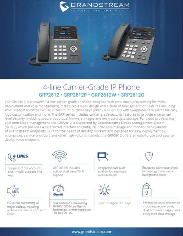 Grandstream GRP2612 – TolyDigital